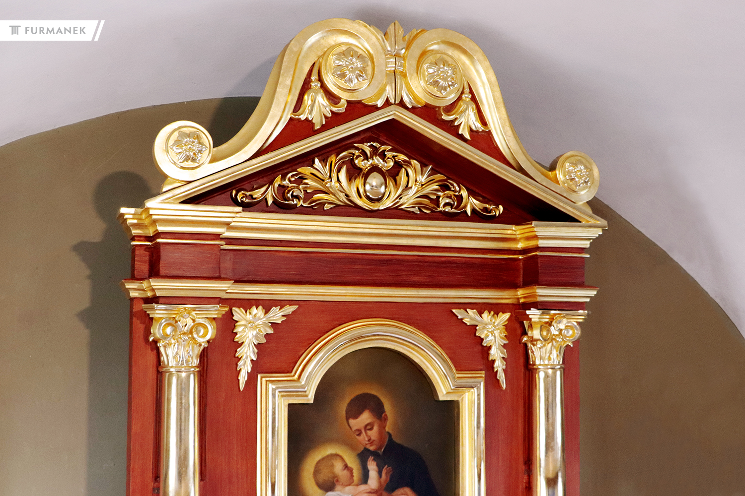 Side altars in St. Michael the Archangel parish church in Daleszyce ...