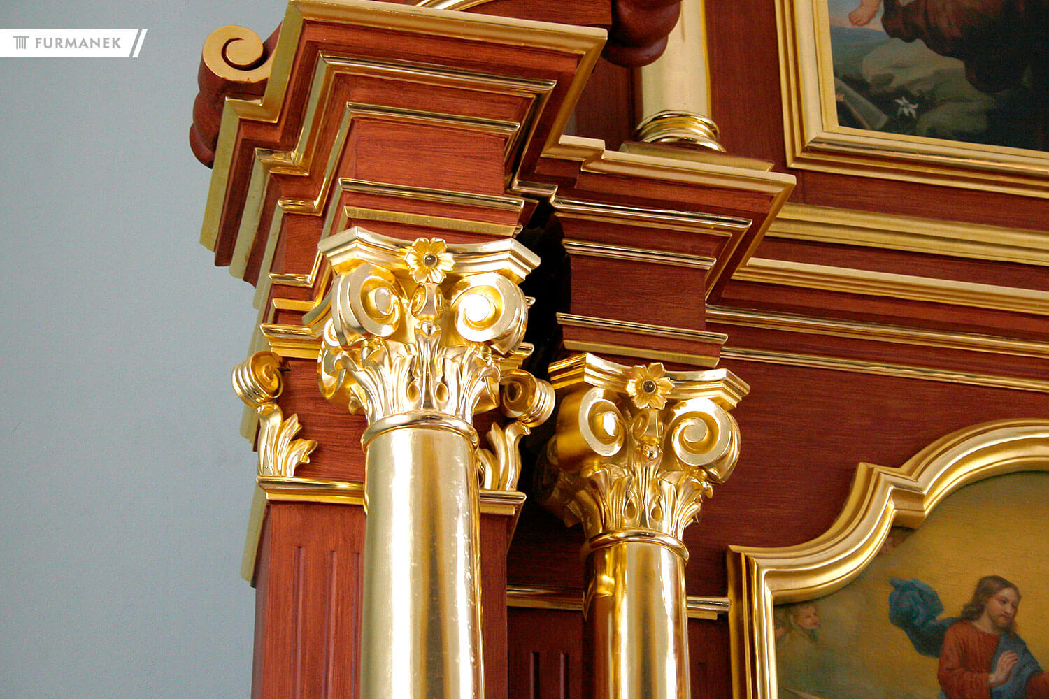 Side altars in St. Michael the Archangel parish church in Daleszyce ...